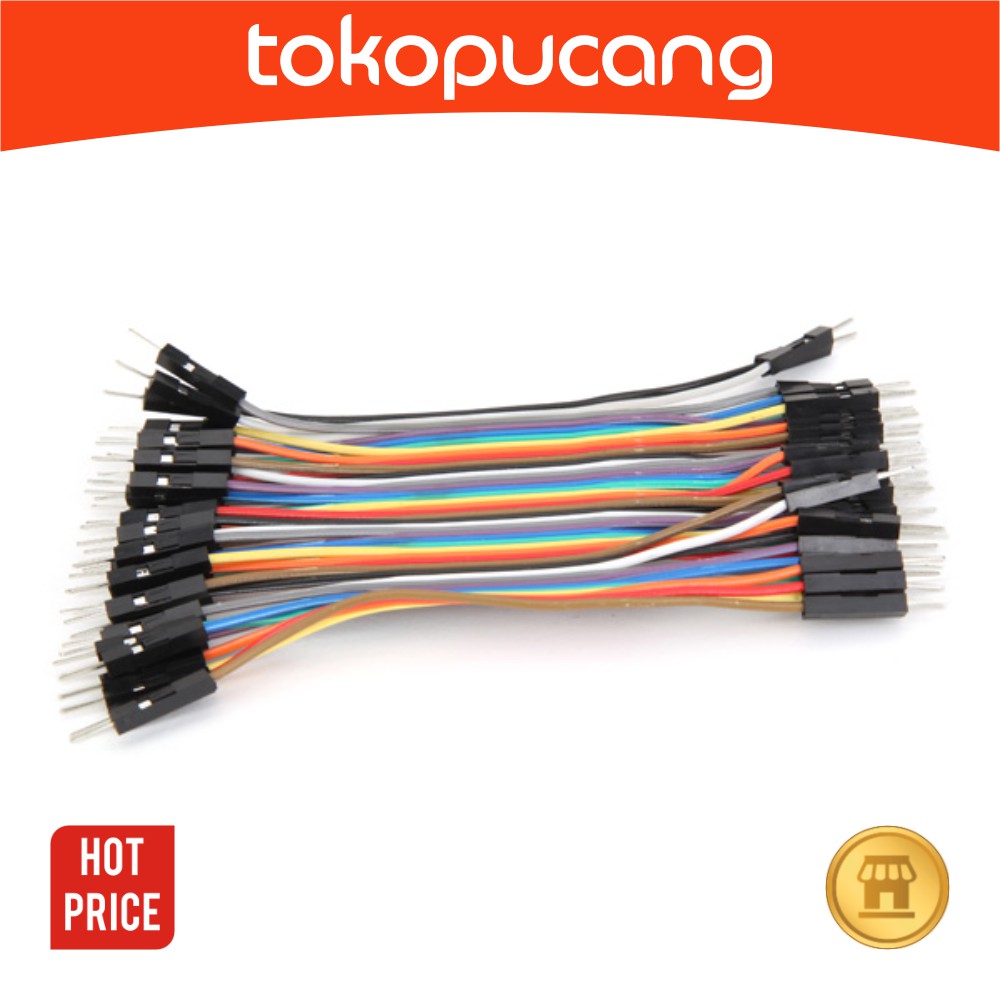 Jual 40pcs Kabel Jumper 10cm Male To Male | Dupont | Breadboard ...