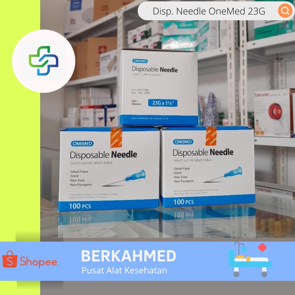 Jual Disposable Needle OneMed 21G 23G 24G 25G 26G 27G BOX | Shopee Indonesia
