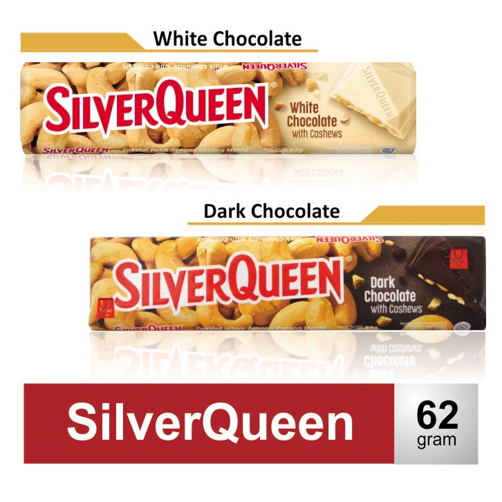 Jual SilverQueen 2 Variant Rasa 62gr HALAL. | Shopee Indonesia