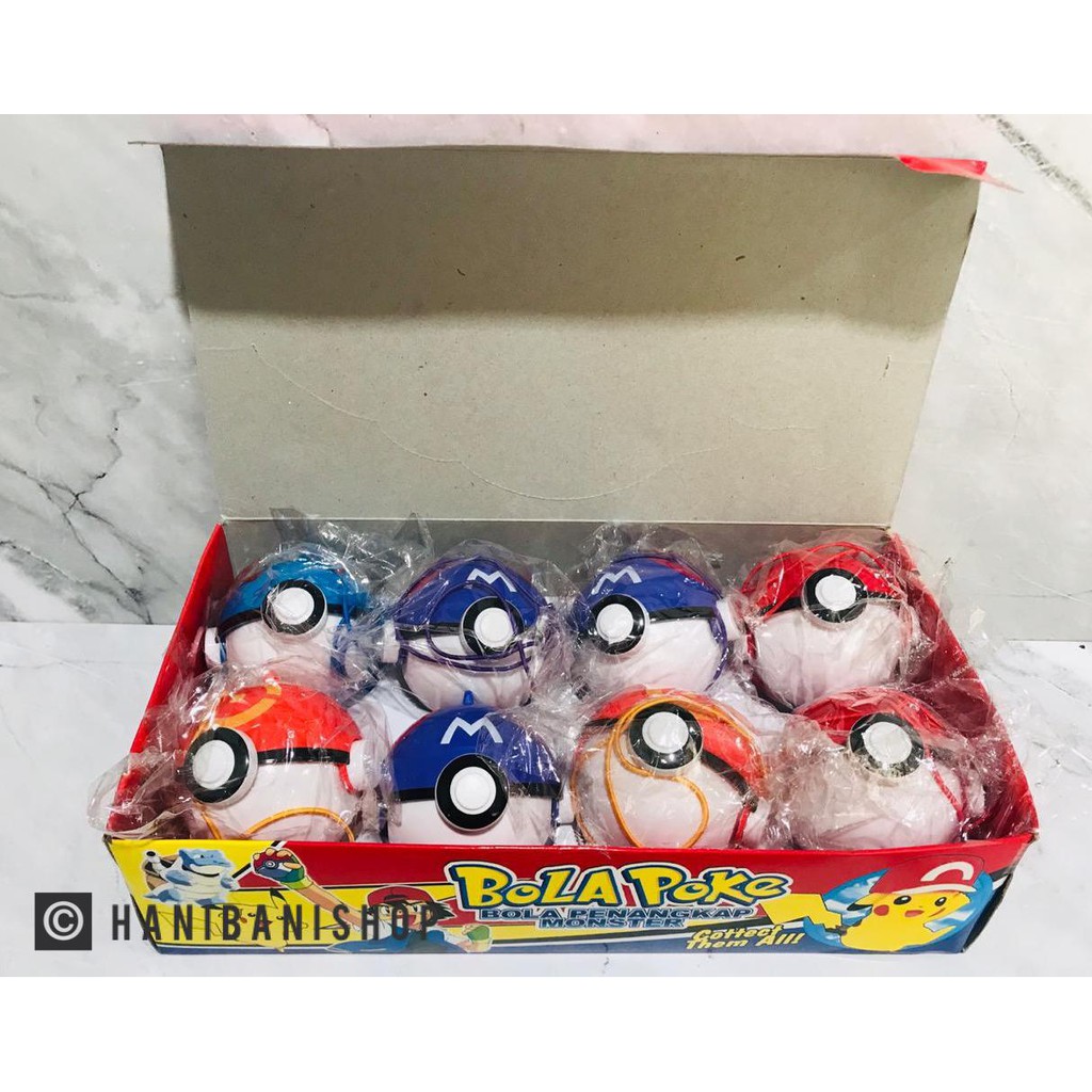 Jual Mainan Bola Anak Pokeball 7cm Terdapat isi 1 figure Pokemon ...