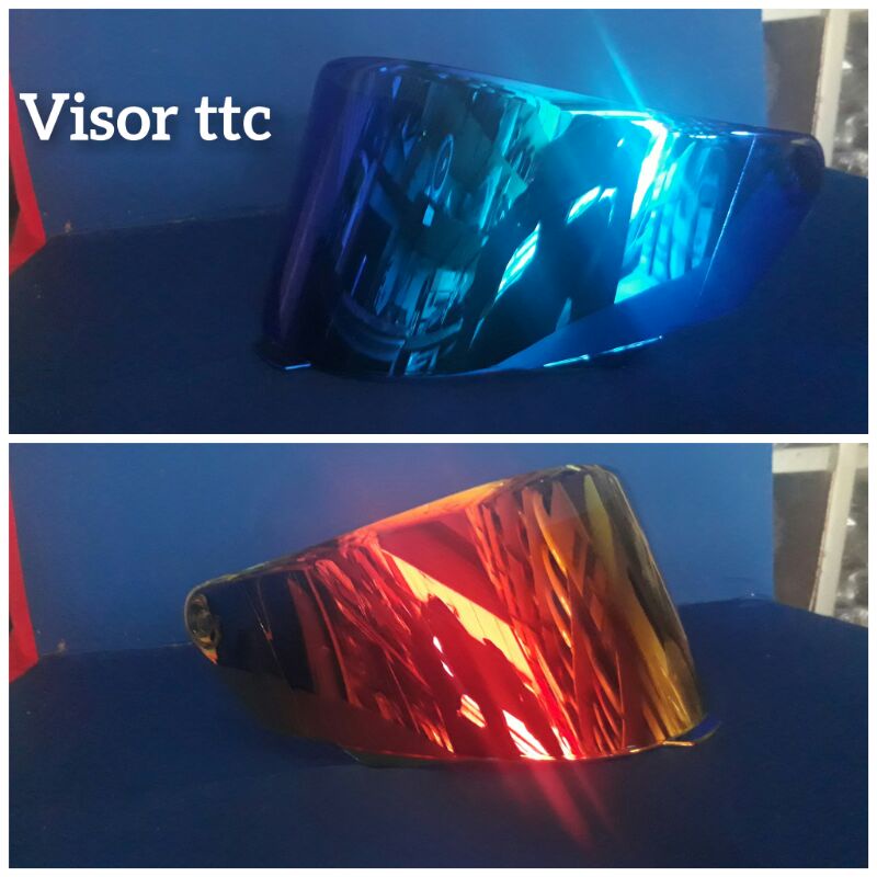 Jual visor iridium blue ttc/ visor iridium red ttf | Shopee Indonesia