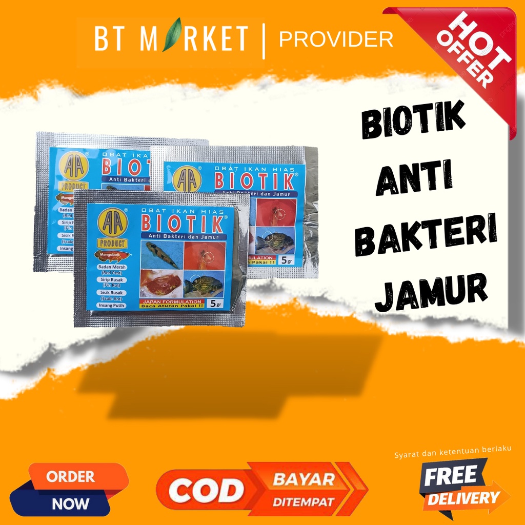 Jual BIOTIK 5 Gr Obat Ikan Anti Bakteri Dan Jamur | Shopee Indonesia