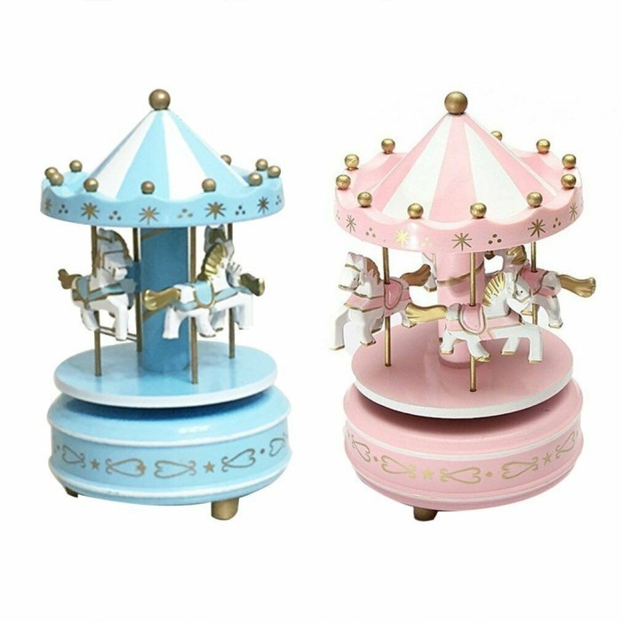 Jual Mainan Anak Carousel Music Box Kuda Dufan Dunia Fantasi Kuda Mutar ...