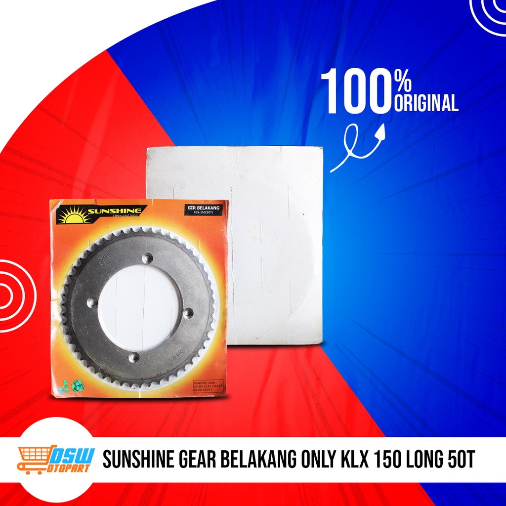 Jual SUNSHINE GEAR BELAKANG ONLY KLX 150 LONG (50T) | Shopee Indonesia