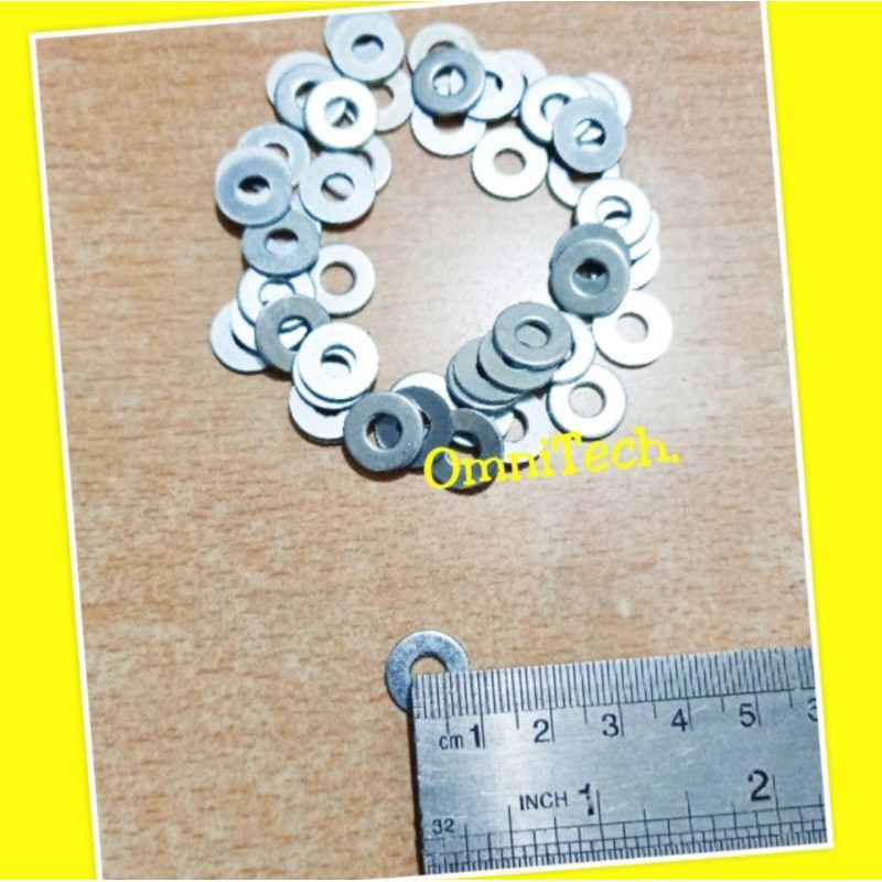 Jual "50 Pcs" Ring Plat Flat Washer M5 M 5 Plate Cincin Putih Galvanis ...