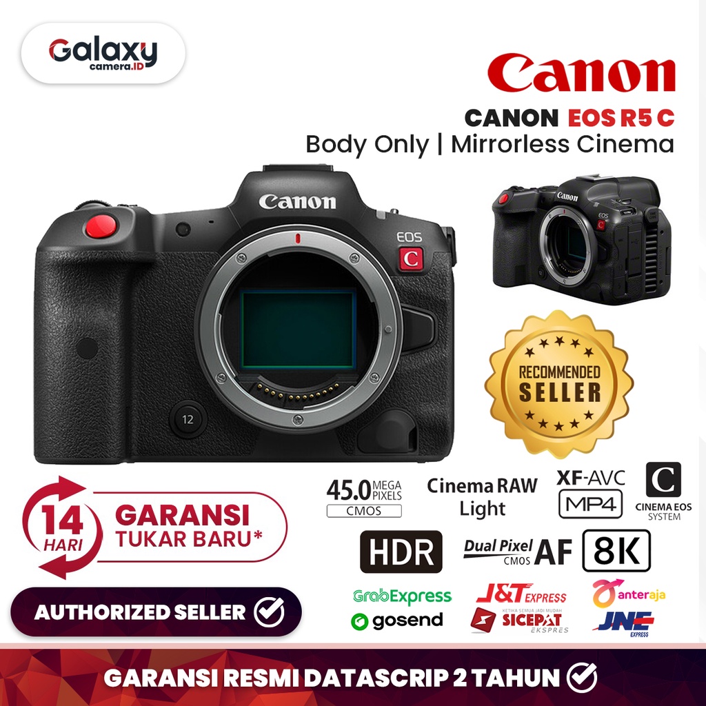 Jual Canon EOS R5 C Body Only Canon R5C Body Mirrorless Cinema | Shopee ...