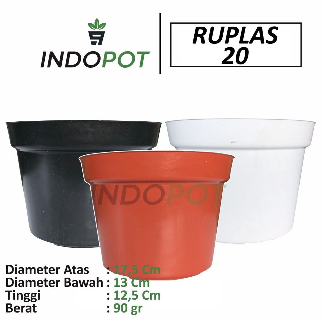 Jual Pot Bibit Tanaman RUPLAS 20 Warna Hitam, Merah, dan Putih - RUPLAS ...