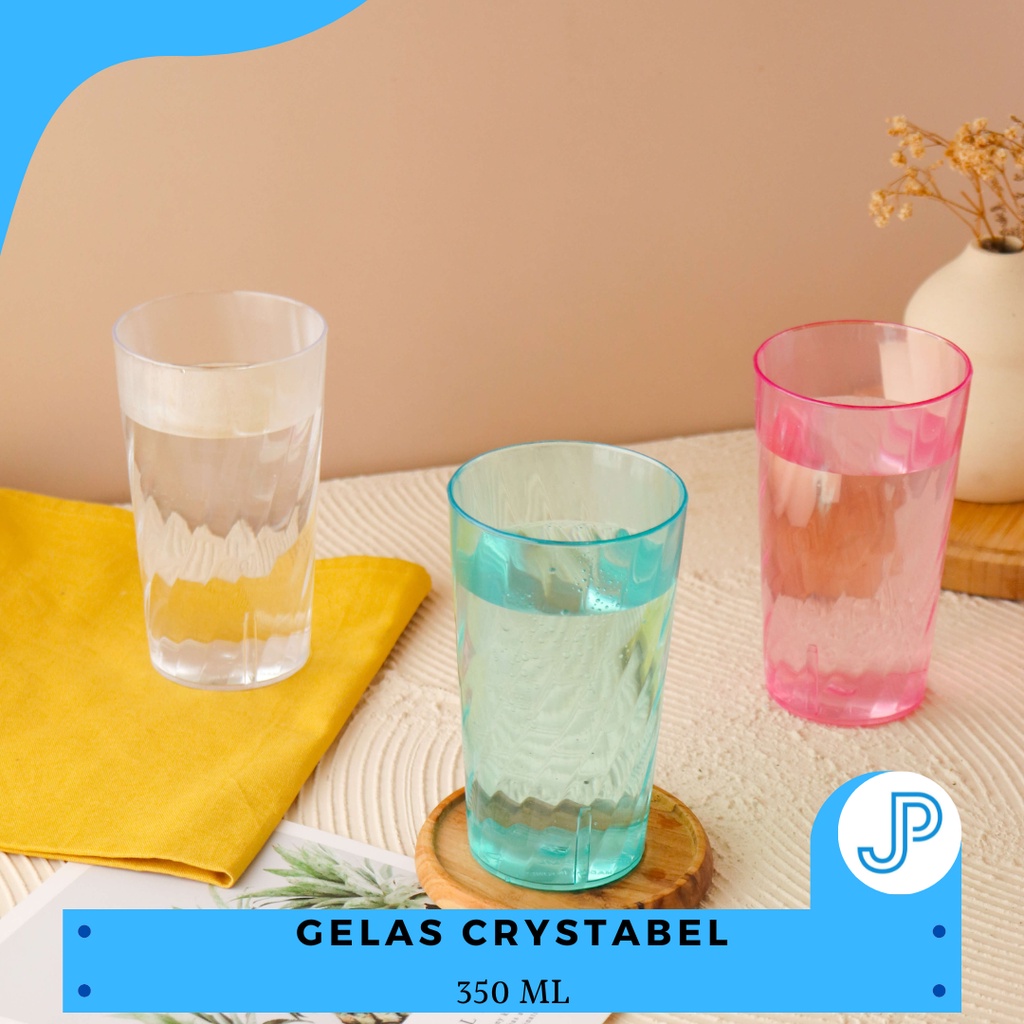 Jual [PAKET HEMAT 6PC] Gelas Plastik Crystabel/ Gelas Plastik 350ml ...