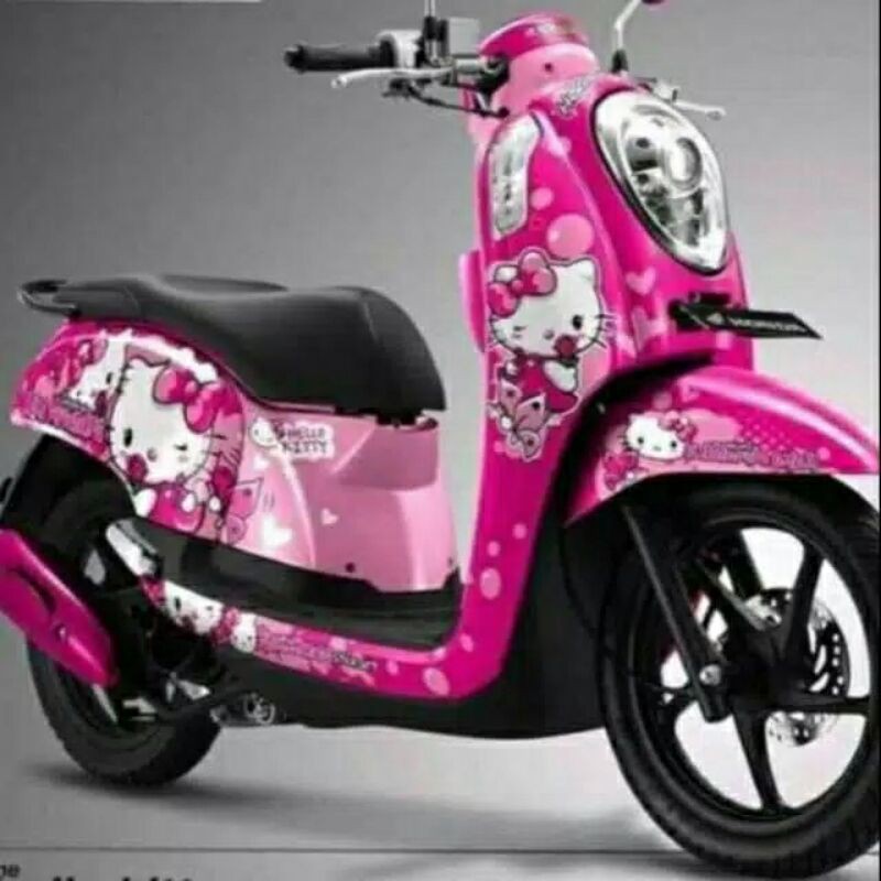 Jual STICKER DECAL SCOOPY 2013 - 2016 FULL BODY CUSTOM HELLO KITTY ...