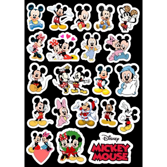 Jual sticker stiker mickey mouse waterproof isi 20 an pcs | Shopee ...