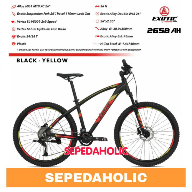 Jual Sepeda Gunung 26" Inch MTB EXOTIC 2658 AH BY PACIFIC Alloy 18 ...