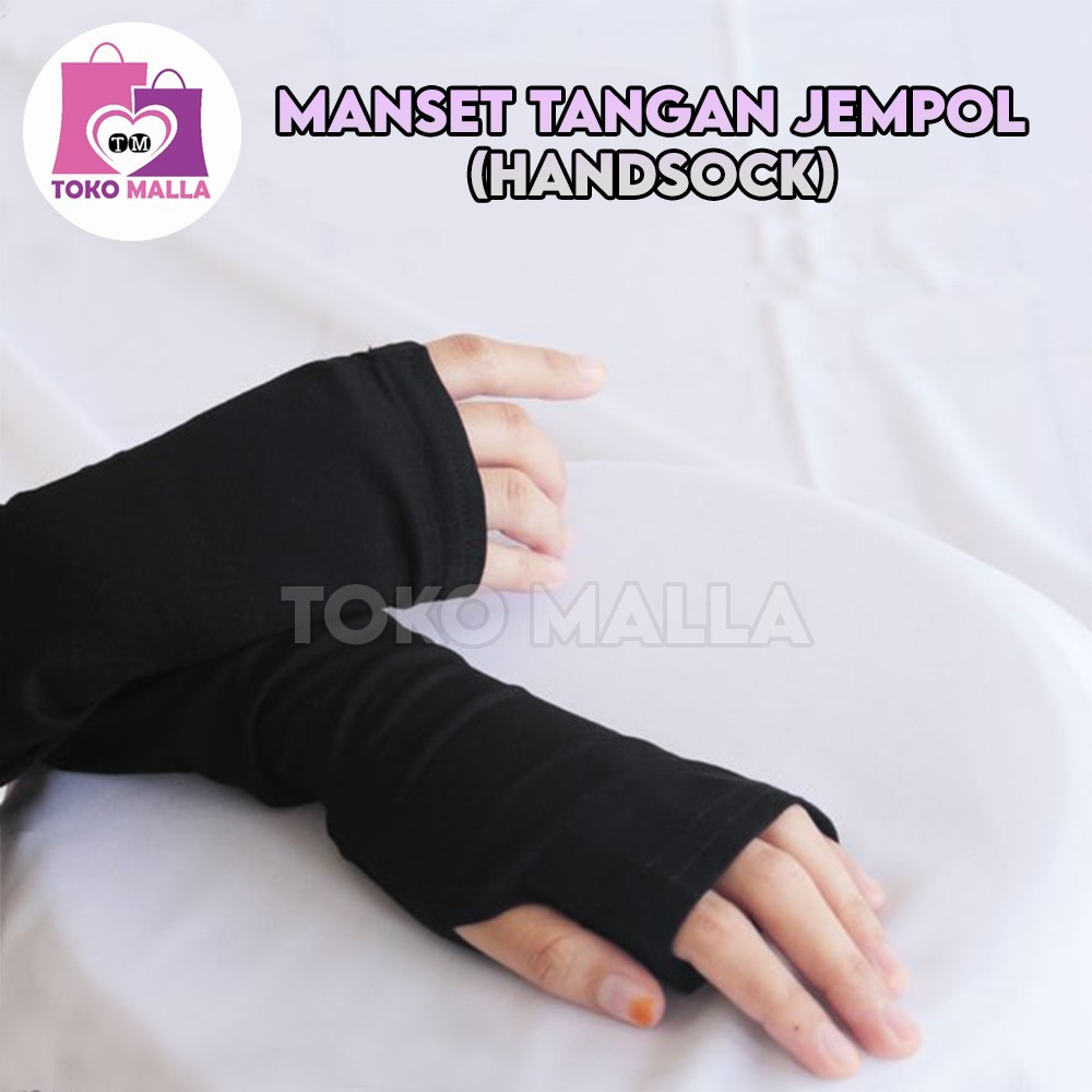 Jual Mangset Lengan Panjang Jempol Wanita Pria Polos Arm Sleeve ...