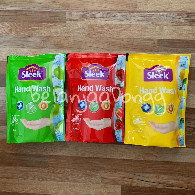 Jual SLEEK HAND WASH POUCH 400ML/SABUN CUCI TANGAN 400ML REFILL ...