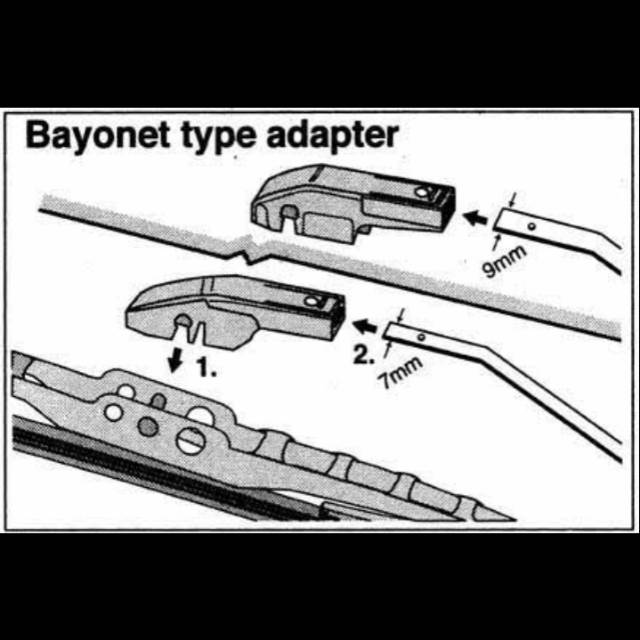Jual Bayonet type wiper adaptor-adaptor wiper model tusuk-baut | Shopee ...