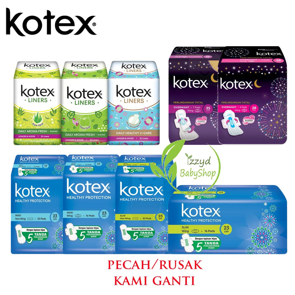 Jual softex kotex pembalut pantyliner comfort night daun sirih non wing ...