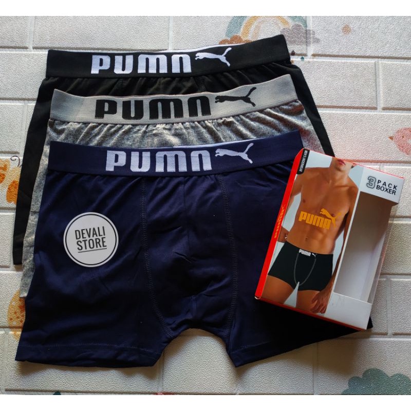 Jual CELANA DALAM BOXER PRIA PUMA 1 BOX ISI 3 PCS | Shopee Indonesia