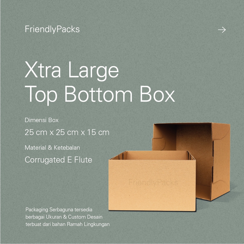 Jual Xtra Large Top Bottom Box Packaging Corrugated / Kotak Kue ...