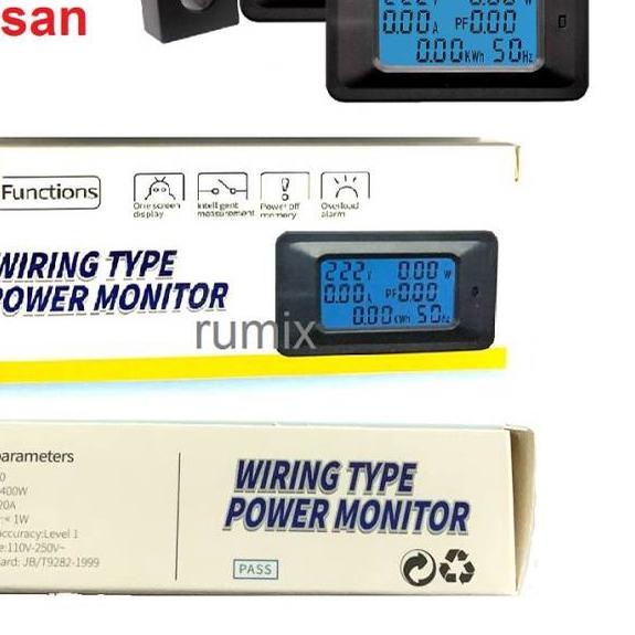 Jual Watt KWH Meter Power Monitor Daya Digital Multifungsi 20A 100A 110 ...