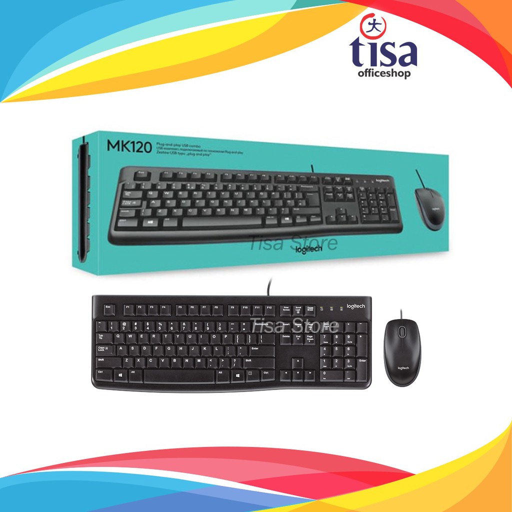 Jual Logitech Mouse + Keyboard Cable MK120 | Shopee Indonesia