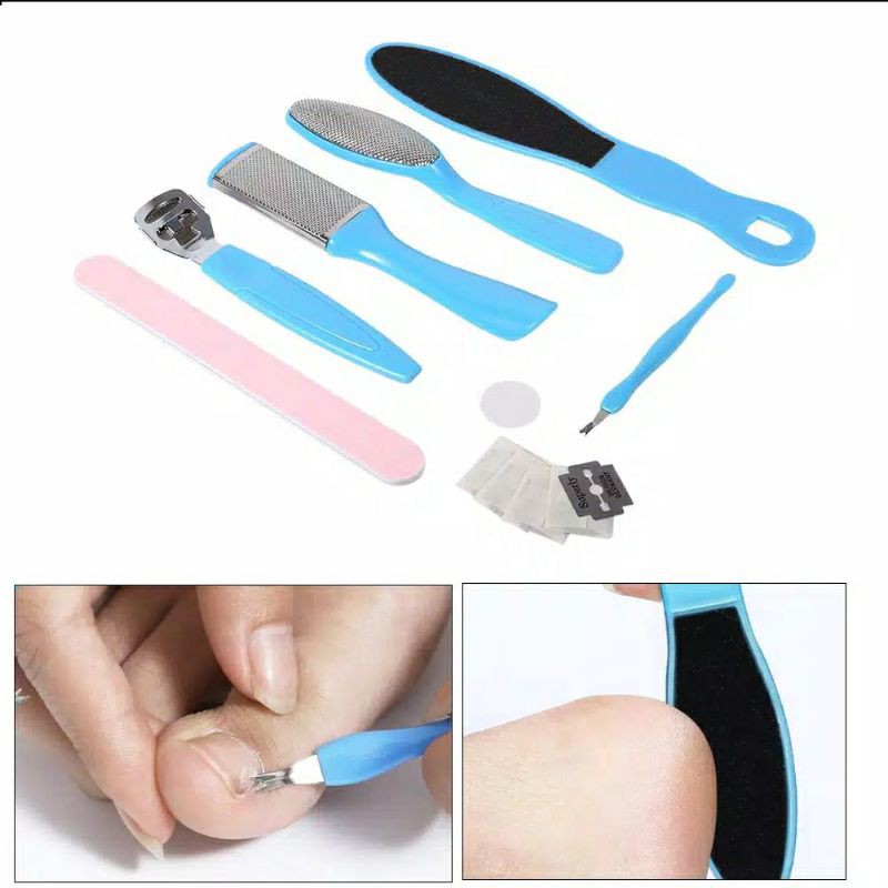 Jual Alat Meni Pedi Paket Menicure Pedicure Set 8in1 / alat salo kaki ...
