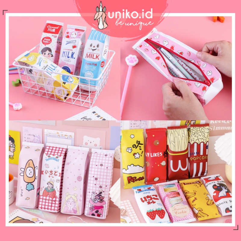 Jual UNIKO.ID - TEMPAT PENSIL UNIK MILK COOKIES KOTAK PENSIL BUNGKUS ...