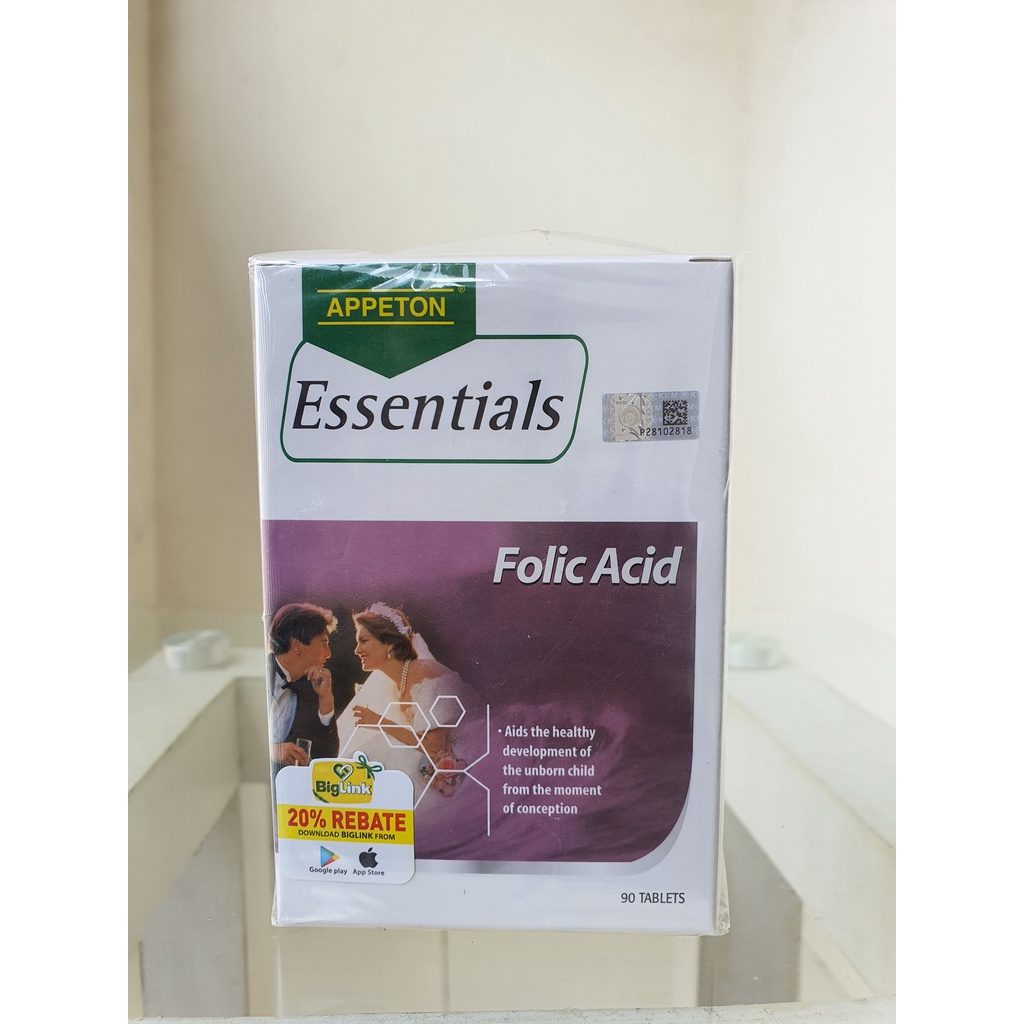 Jual Appeton Essentials Folic Acid 90 tablets Original 100% | Shopee ...