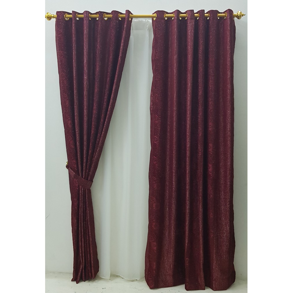 Jual Promo Gorden jendela, hordeng glitter 3D minimalis 1 Maroon ...