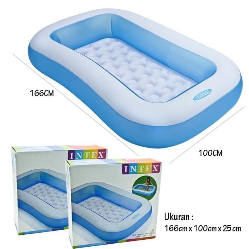 Jual Mainan Anak - Kolam Renang Intex Pool Besar 166 x 100 x 25 Cm Biru ...