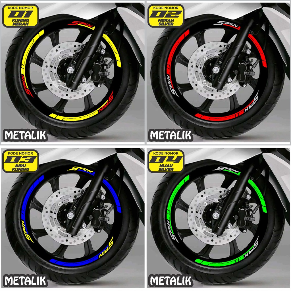 Jual Stiker List Velg Suzuki Spin 125 Variasi Velk 14 inch ARS01 ...