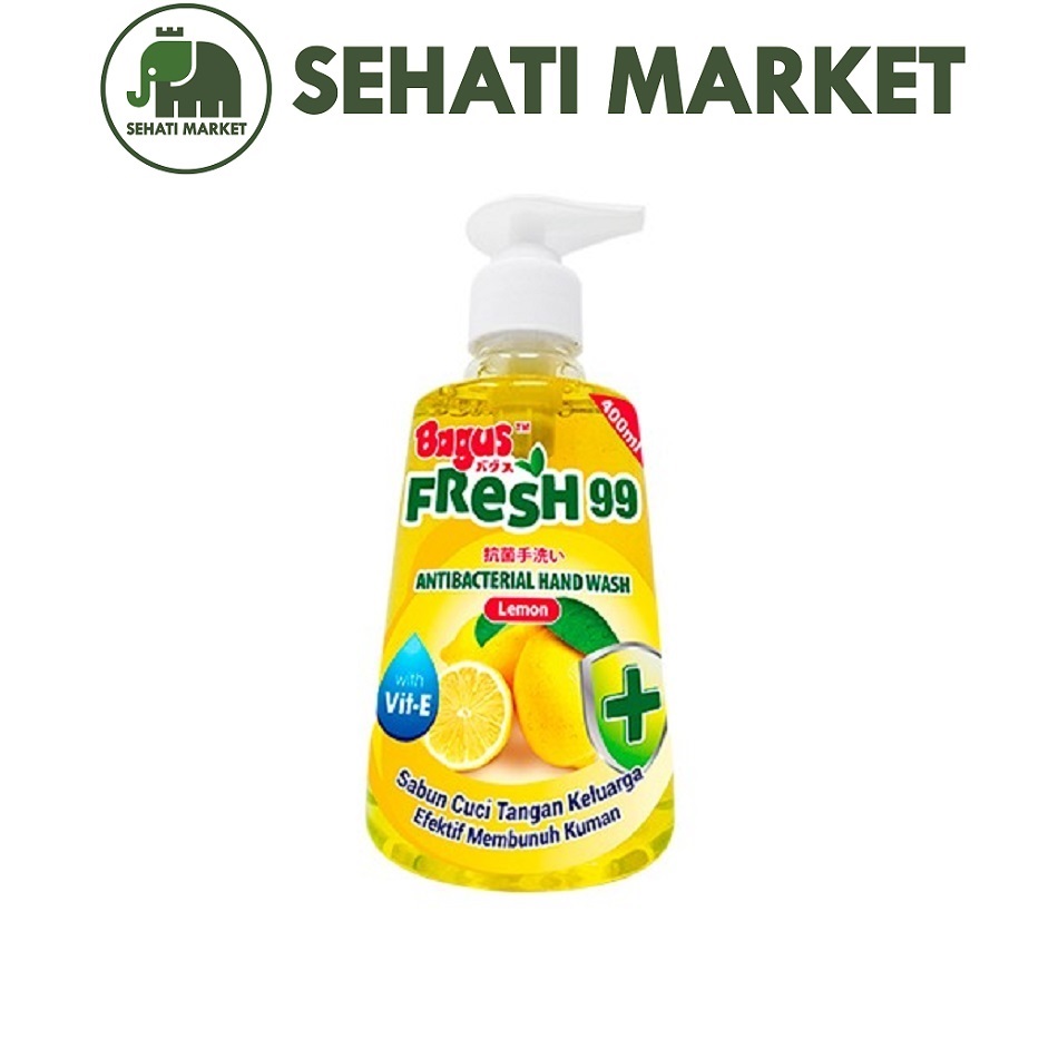 Jual BAGUS FRESH 99 HAND WASH SABUN CUCI TANGAN LEMON 400ml | Shopee ...