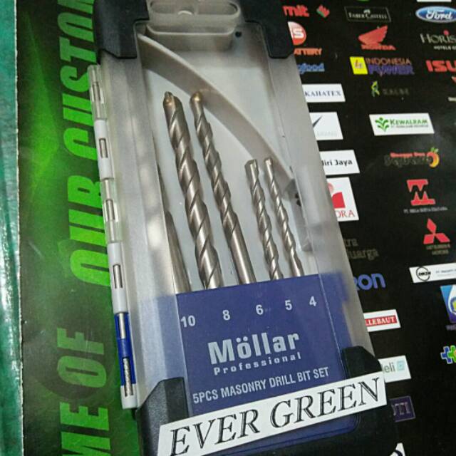 Jual MATA BOR TEMBOK BETON SET 5 pcs 5 ukuran ... sedia Mesin Bor ...