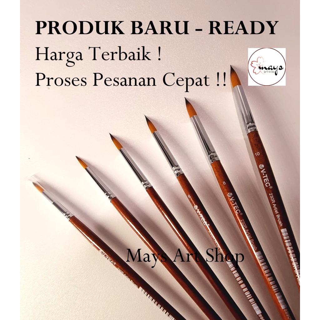 Jual Kuas Lukis Round V-Tec 230R Ujung Lancip Satuan / Vtec Artist ...