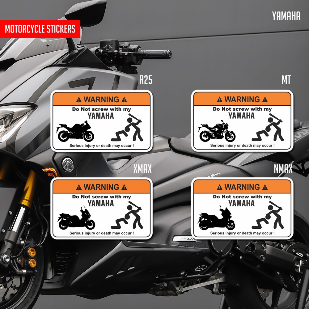 Jual Sticker Warning motor Yamaha r25 mt wr nmax xmax lexi aerox ...
