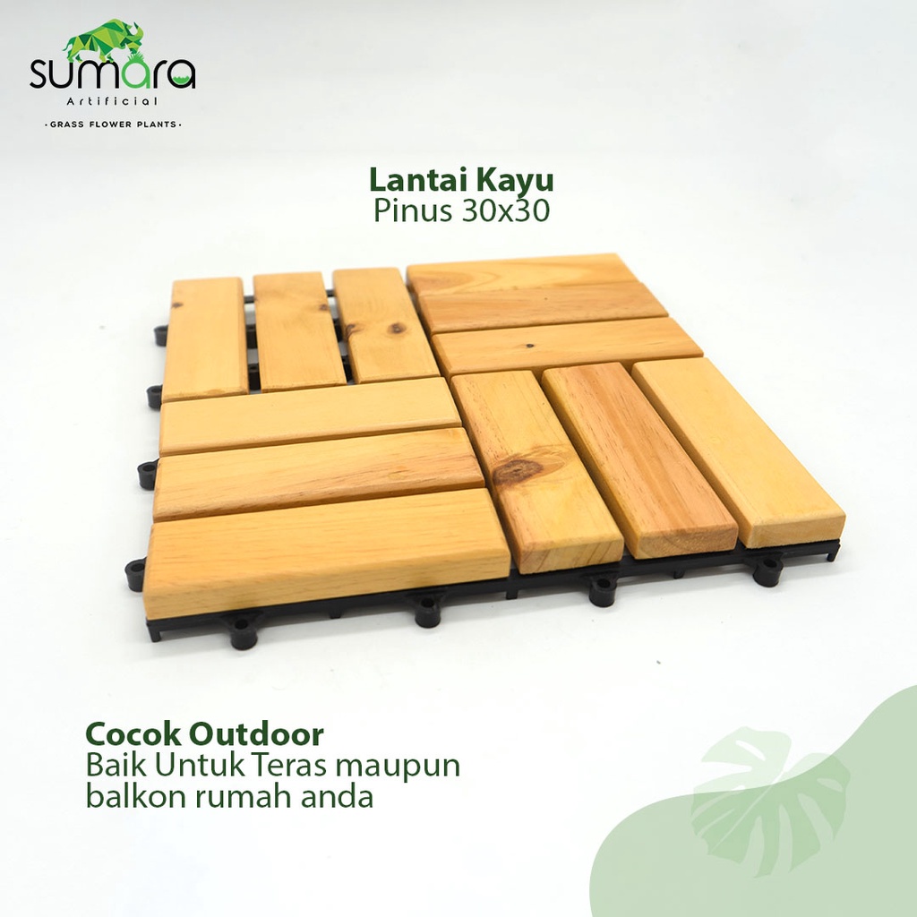 Jual Deck Tile Lantai Kayu Pinus 30x30 Premium Finishing Kualitas ...