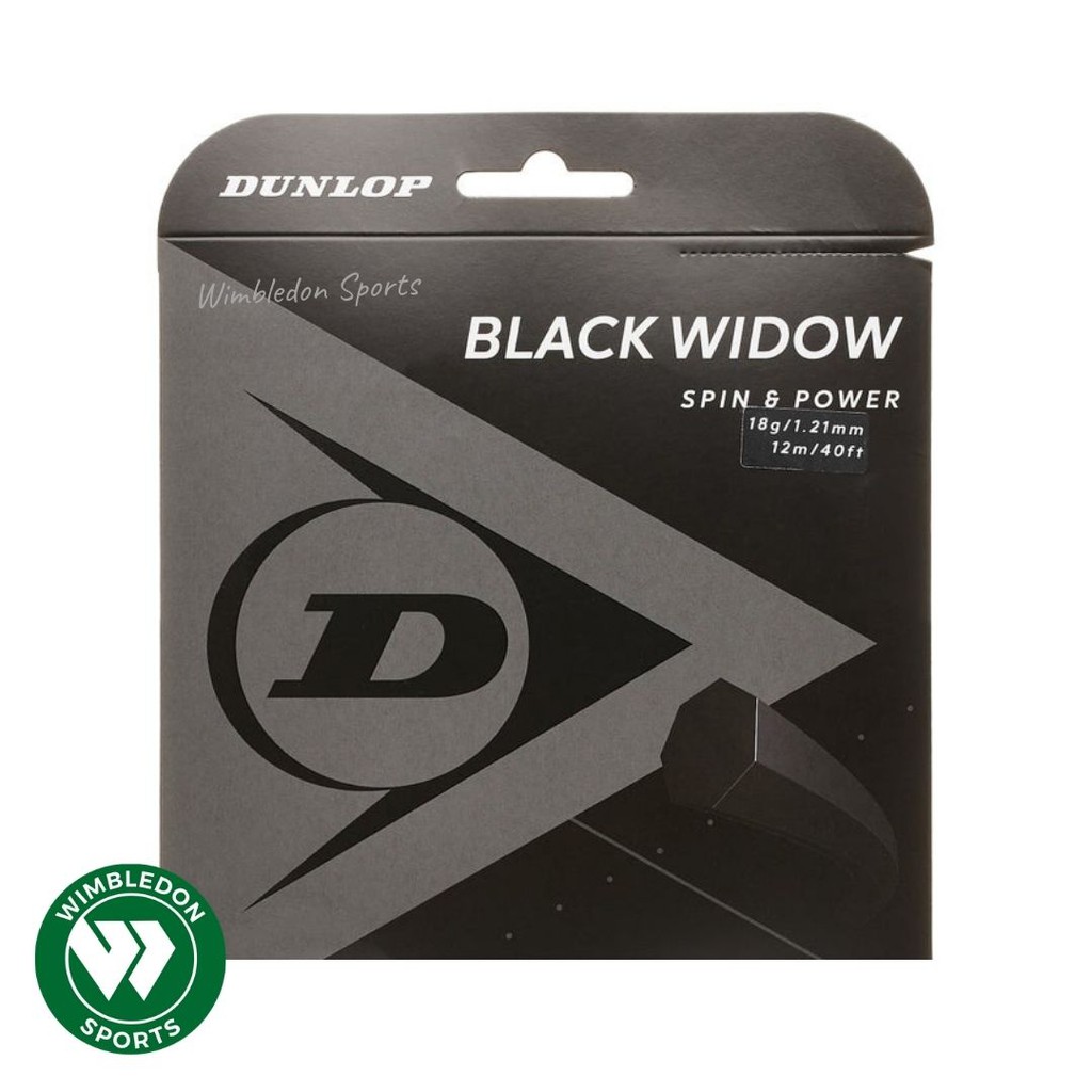 Jual Senar Tenis DUNLOP BLACK WIDOW SPIN & POWER | Shopee Indonesia