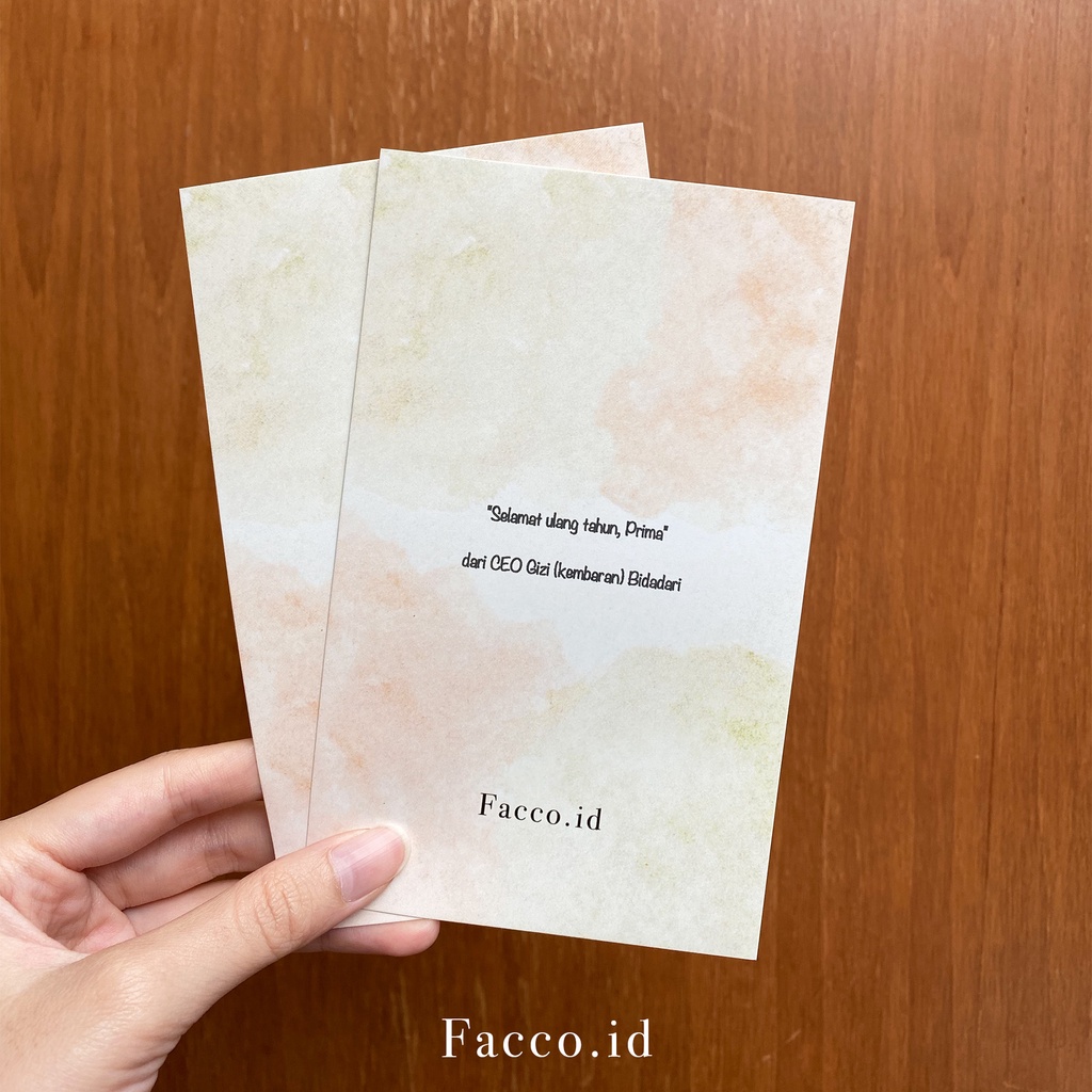 Jual Tambahan Wish Card / Kartu Ucapan (khusus pembelian produk FACCO ...