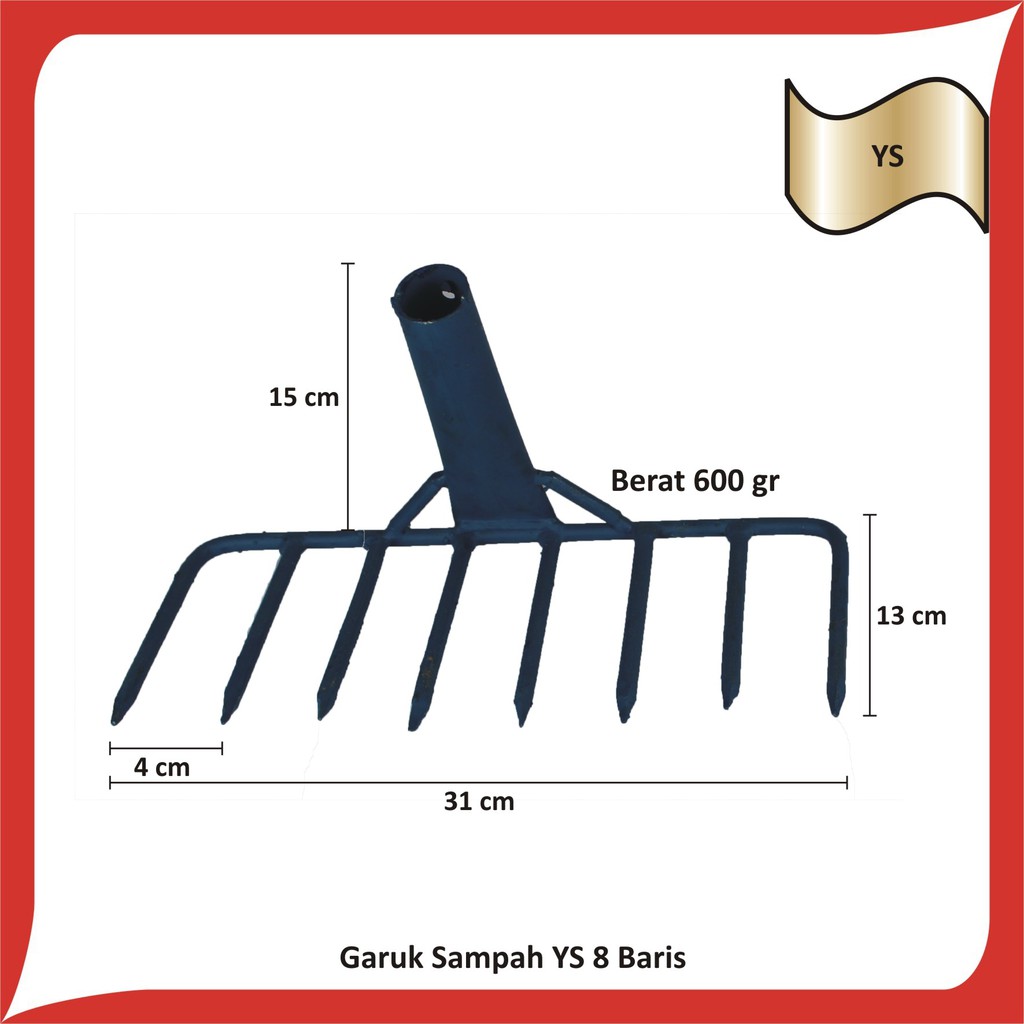 Jual GARUK SAMPAH SEKOP GARPU BESI TEBAL YS | Shopee Indonesia