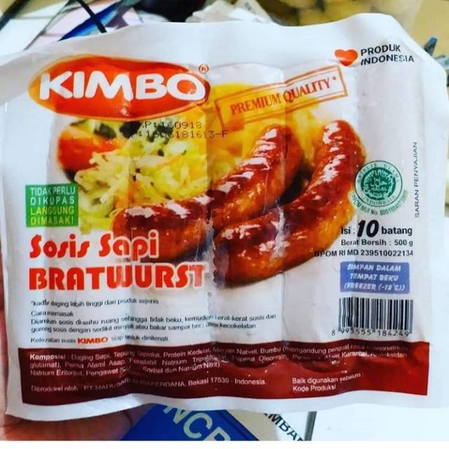 Jual Kimbo sosis bratwurst isi 10 dan isi 7 / kimbo sosis bakar / kimbo ...
