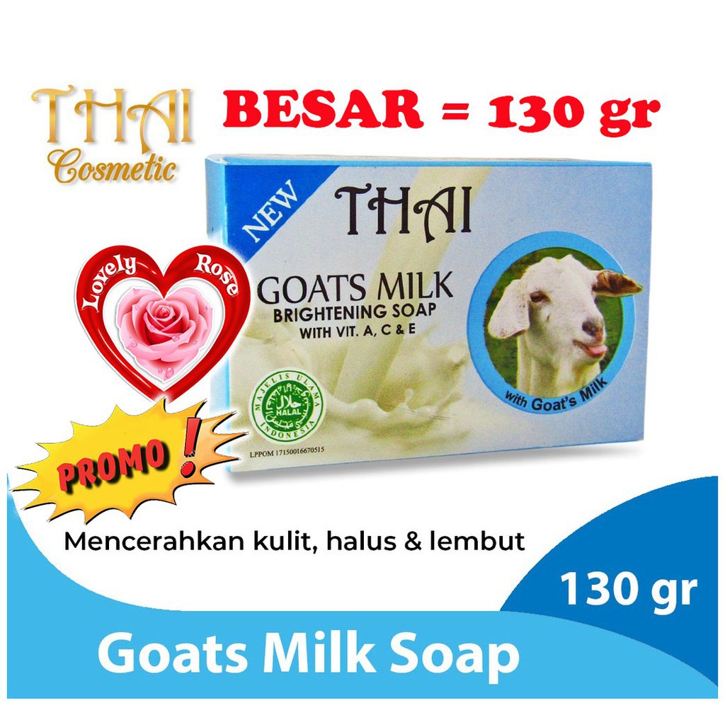 Jual 130 gram THAI goats Milk Soap - sabun susu kambing original ukuran ...