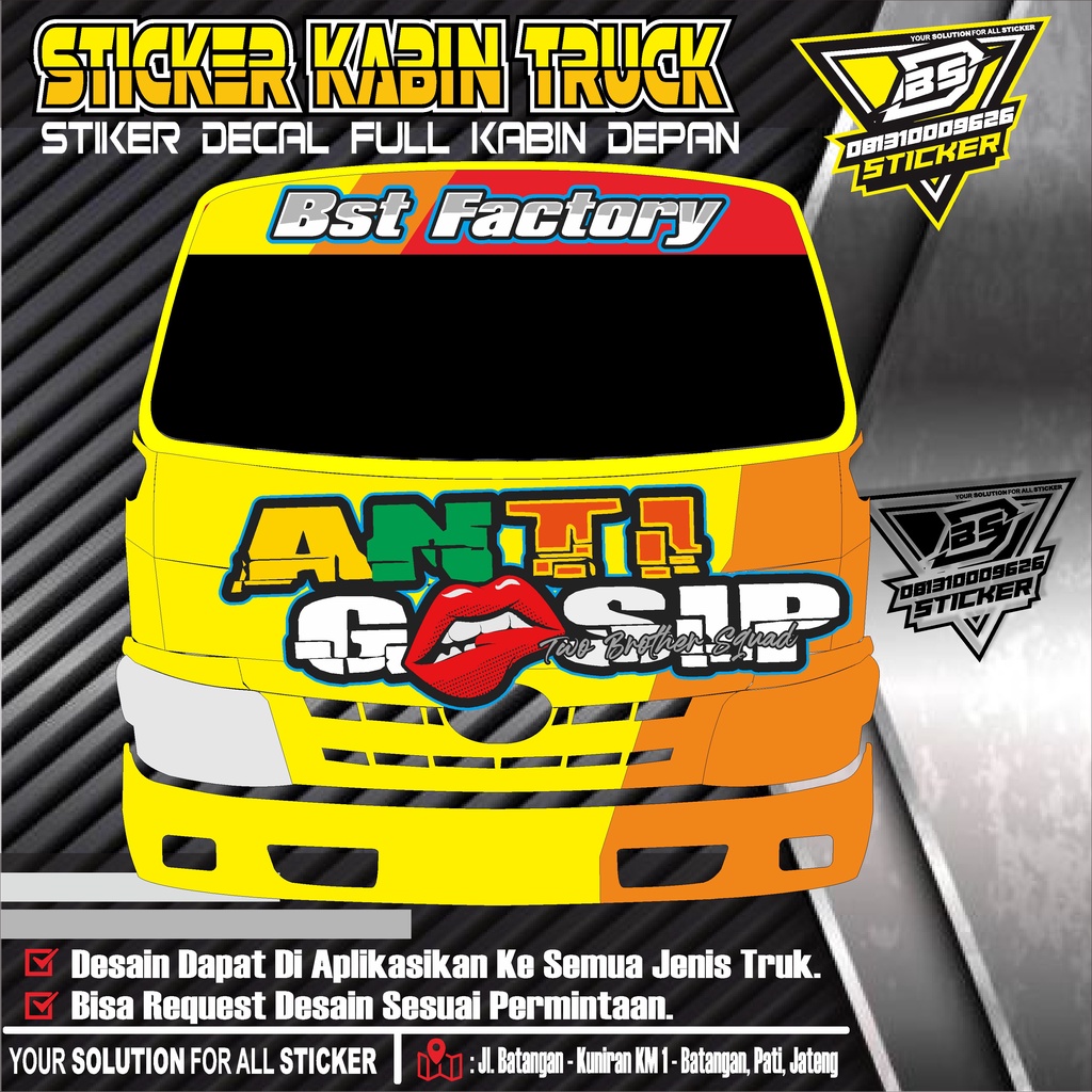 Jual Stiker decal kabin truk/stiker print kabin depan truk elf/canter ... Jual Stiker decal kabin truk/stiker print kabin depan truk elf/canter ...