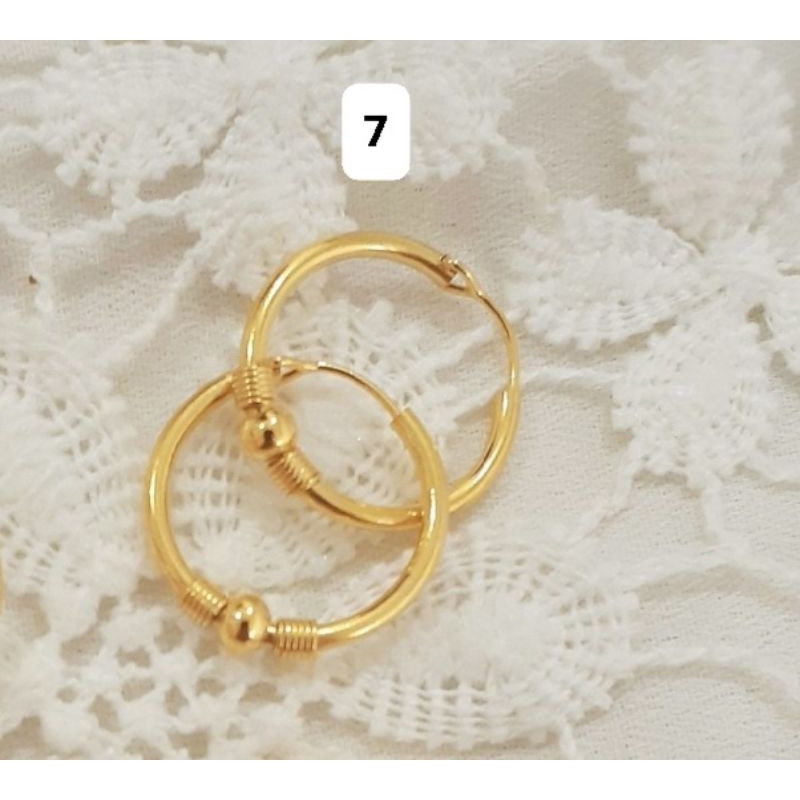 Jual Anting Ring 1 Bola Polos Emas Muda 1/2 Gram dan 1 Gram | Shopee ...
