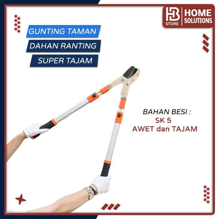 Jual Alat Pemotong Gunting Dahan Ranting Pohon Tanaman Taman Gagang Panjang | Shopee Indonesia