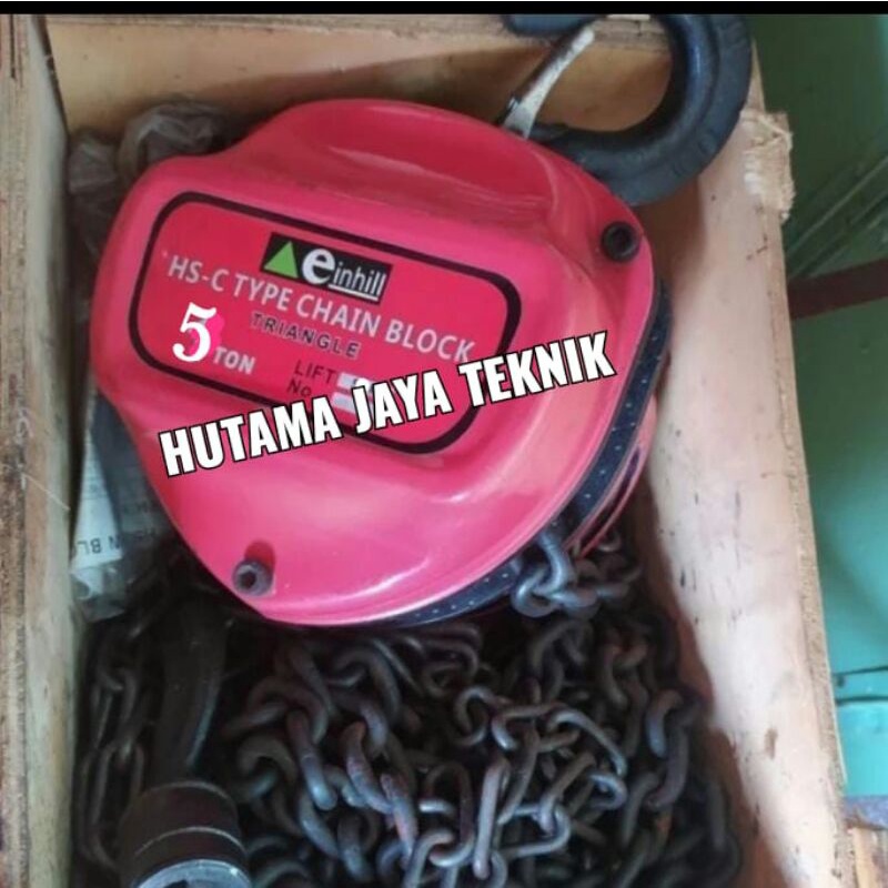 Jual Chain Block Blok Katrol Takel Derek Einhill 5 Ton 5T 5 Meter 5M ...