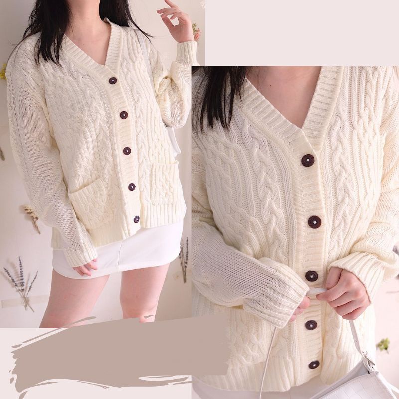 Jual Top Cardy Cable Stradi Pastel / Premium 3 gate / Fashion Wanita Rajut / Outer Wanita / Knit ...