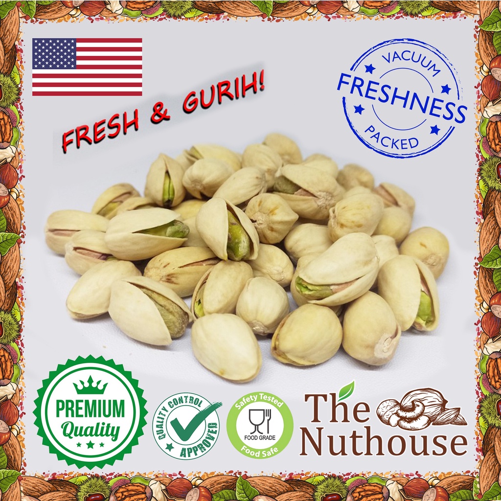 Jual 1kg Pistachio Roasted Salted in Shell 21-25 US Extra no.1 [Kacang Pistachio Panggang ...
