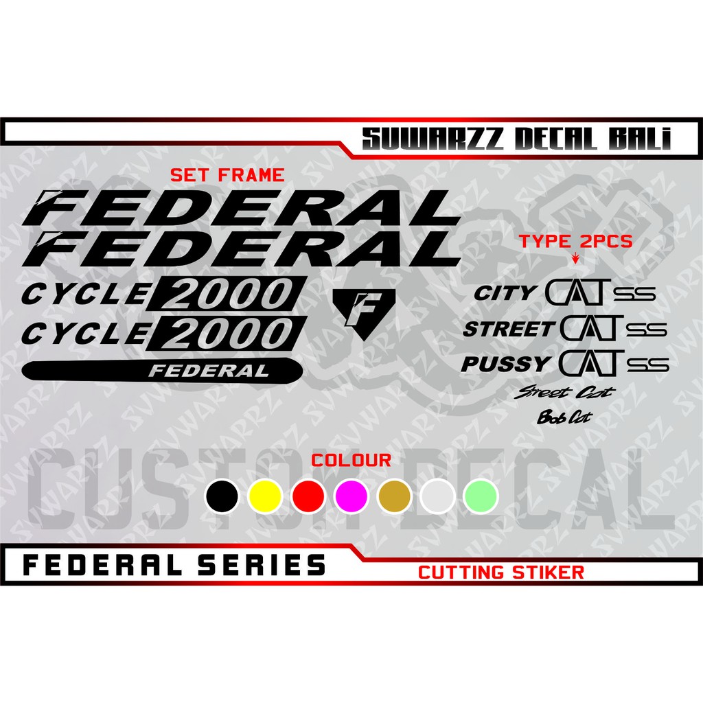 Jual DECAL STIKER STICKER FEDERAL SERIES CUTTING STICKER | Shopee Indonesia