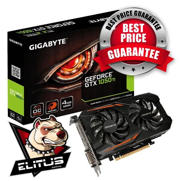 Jual Gigabyte Geforce GTX 1050 Ti OC 4GB GDDR5 128-bit - GV-N105TWF2OC ...