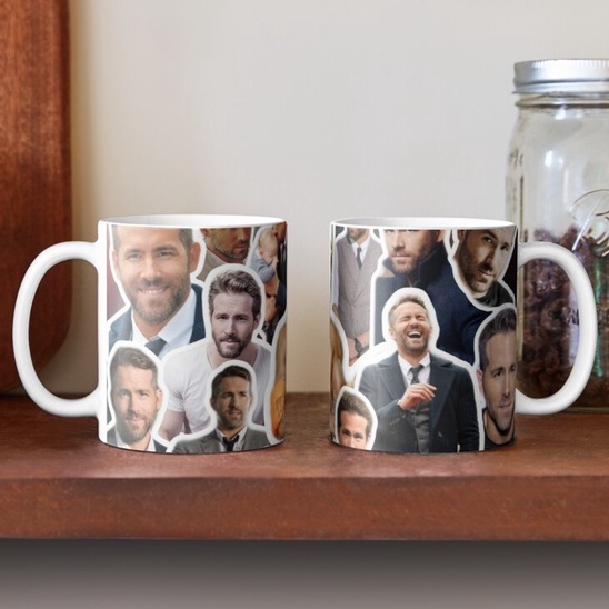 Jual Mug Cangkir Ryan Reynolds Photo Collage | Shopee Indonesia