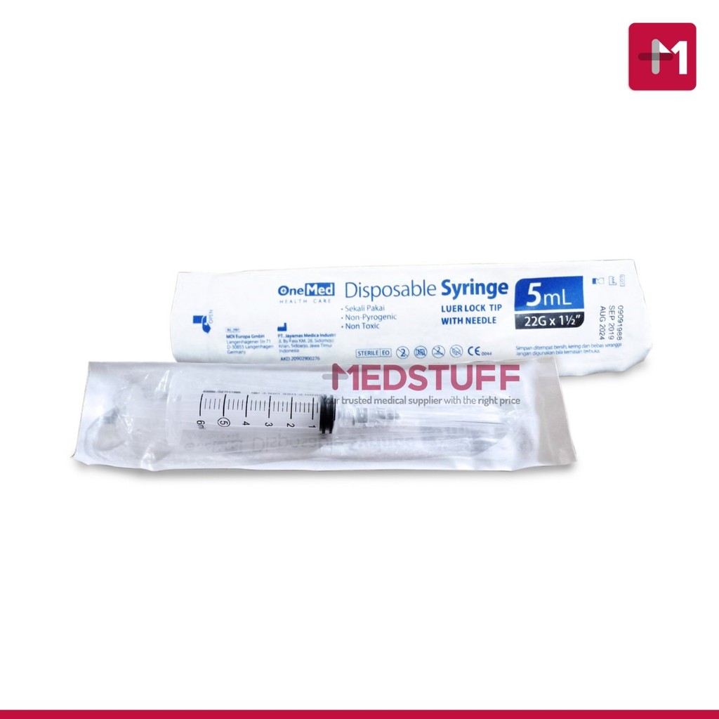 Jual Syringe 5cc / Jarum Suntik 5cc / Spuit 5cc Onemed | Shopee Indonesia