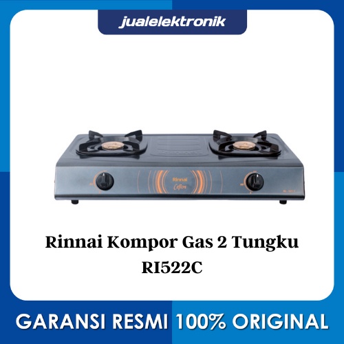 Jual Rinnai Kompor Gas 2 Tungku - RI522C RI 522 C Cooker Hob Stove Top ...